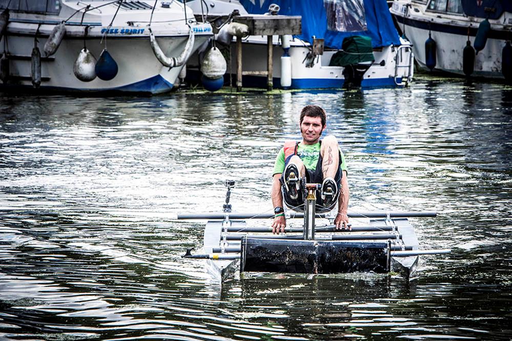 Video: Who wants to see Guy Martin on a human-powered boat?