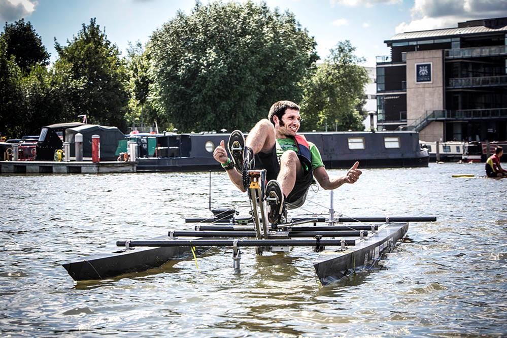 Video: Who wants to see Guy Martin on a human-powered boat?