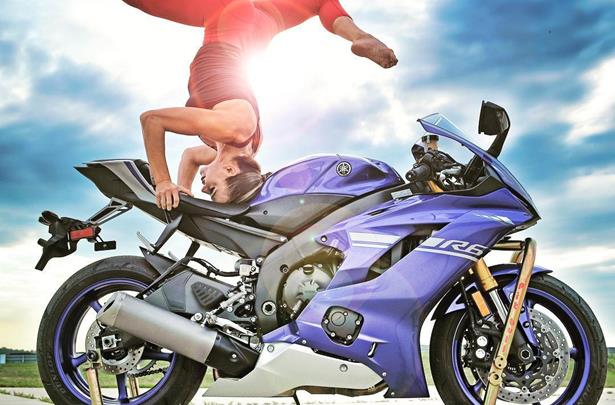 Motorcycle yoga is a thing now