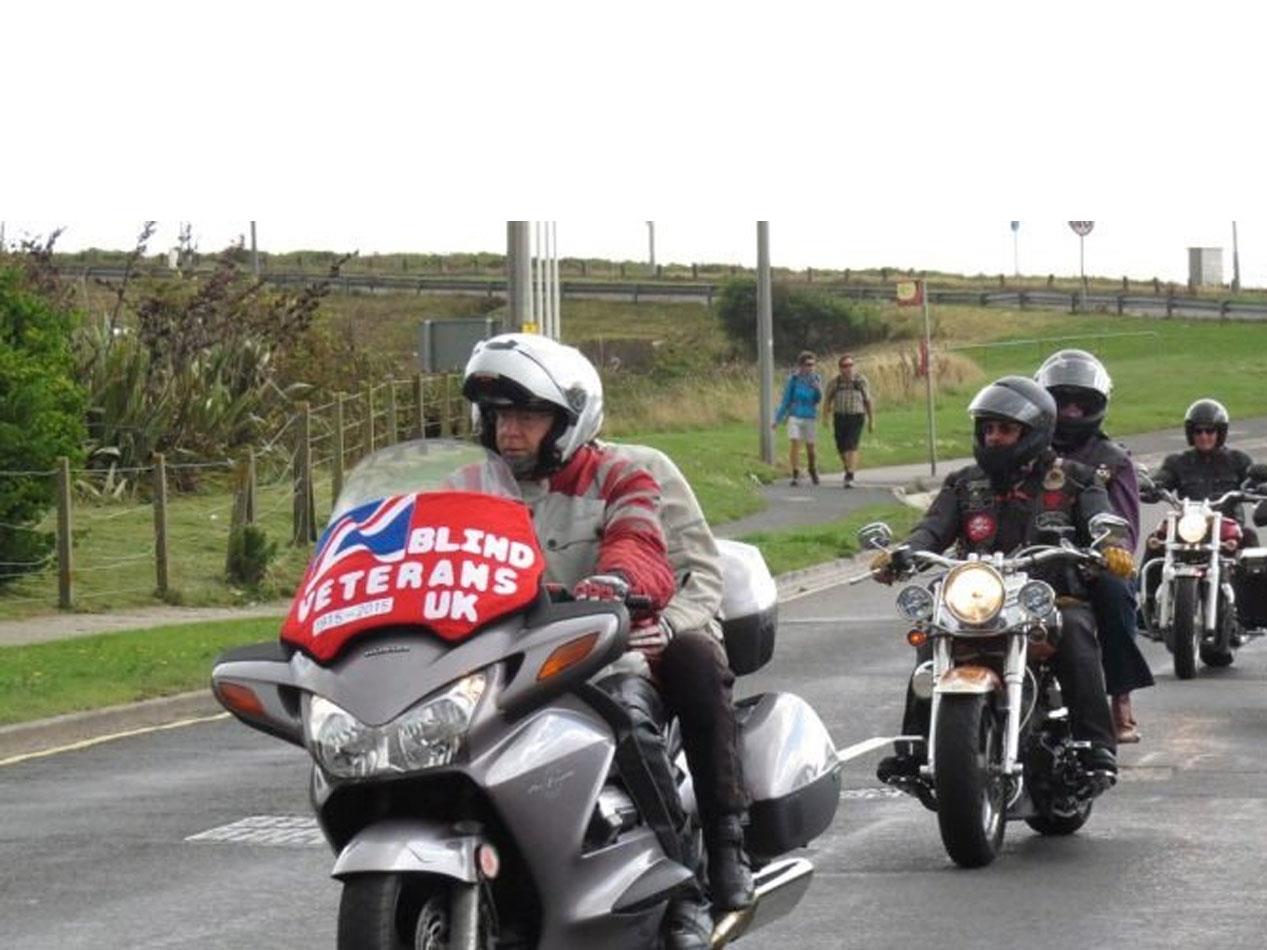 Blind veteran joins 200-mile charity ride