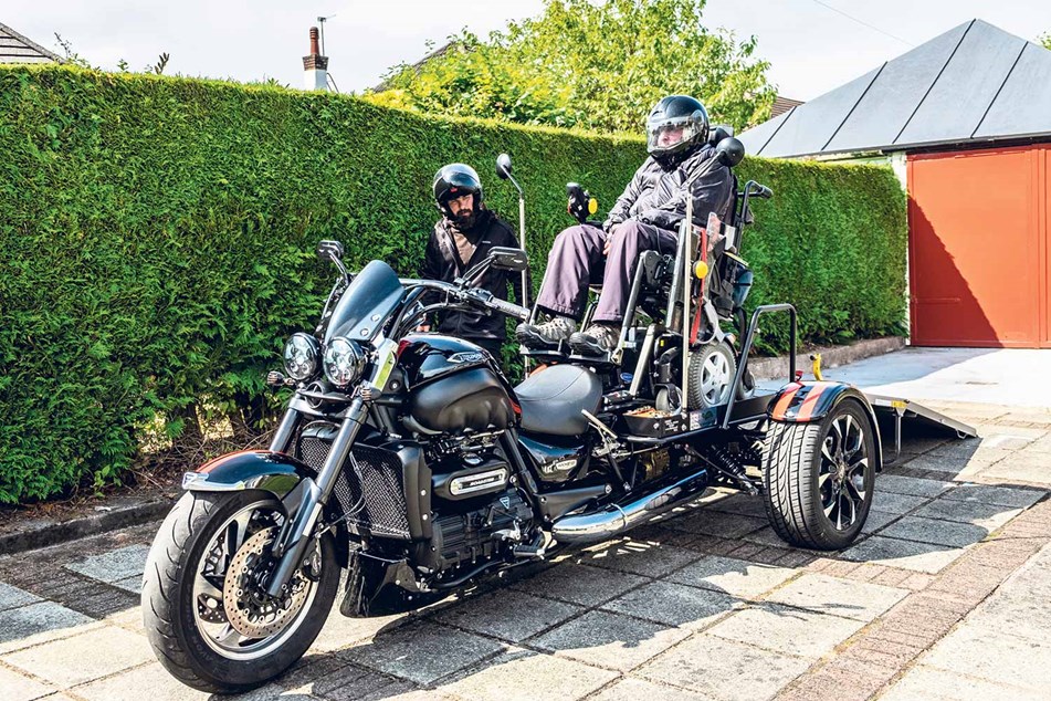 Quadriplegic biker gets back on road with Triumph Rocket III trike