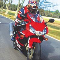 The 2002 Fireblade, tested on the road