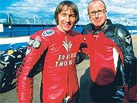 On the back with Ron Haslam